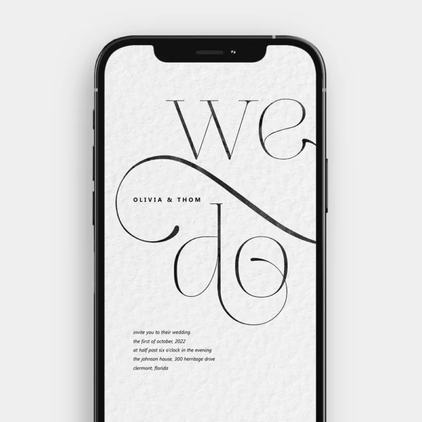 We Do | Minimalist & Premium Elegant Ink Drop Video Invitation